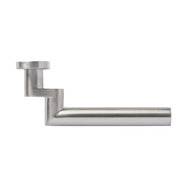 Mitred Offset Lever Handle - Oval Rose - Sprung Rose - Satin Stainless ...