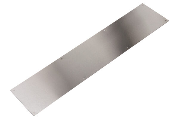 Push Plate – 100mm – Square Corners – Satin Stainless Steel | Welling UK