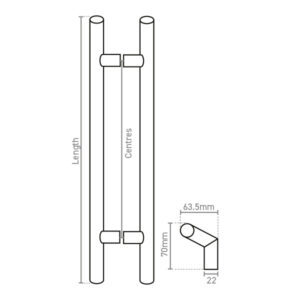 Guardsman Offset/Cranked Pull Handles – Back to Back | Welling UK