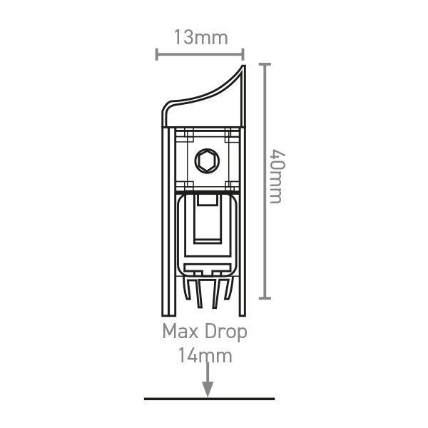 Surface Mounted Drop Seal – Silver | Welling UK