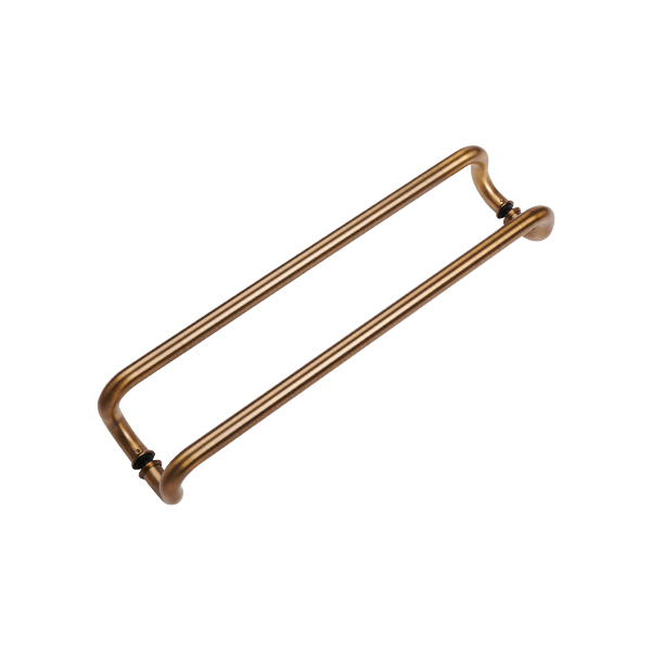 Cranked D Pull Handle 600x25mm – Back to Back – Antique Brass | Welling UK